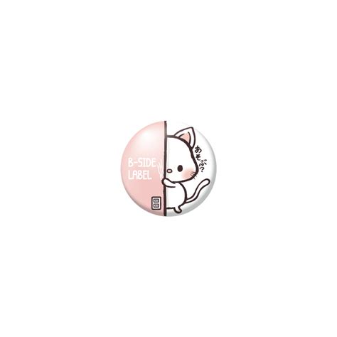 Small Badge Asobu Neko B Side Label Meccha Japan