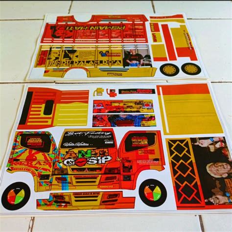 Jual Stiker Pola Miniatur Truk Oleng Terlengkap Ukuran Besar Shopee