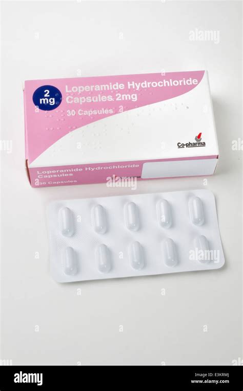 Carton Of 30 2mg Loperamide Hydrochloride Capsules Stock Photo Alamy