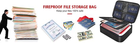 Amazon Com DocSafe Document Bag With Lock Fireproof 3 Layer File Storage Case With Water