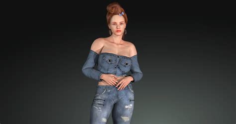 Erika Animated 3d Model
