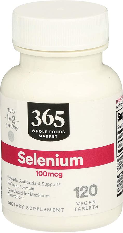 Whole Foods Market Selenium 100mcg 120 Tablets Vital Antioxidant