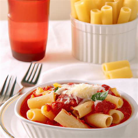 Italian Casserole Rigatoni And Cheese With Tomato Sauce Recipe Wise