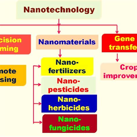 Diagrammatic Illustration Of Uses Of Nanotechnology In Agriculture