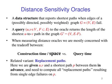 Ppt Distance Sensitivity Oracles In Weighted Directed Graphs