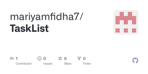 GitHub Mariyamfidha7 TaskList