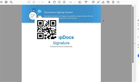 digitally sign pdf with qr code in c