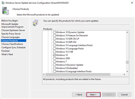 windows server 2016 update services initial configuration wsus 2016
