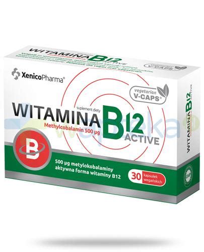 Witamina B Actve Methylcobalamin µg kapsułek vege Xenico cena opinie Wapteka pl