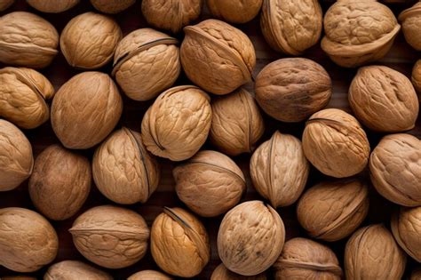 Premium Ai Image Walnut Shell Closeup Background Healthy Food And
