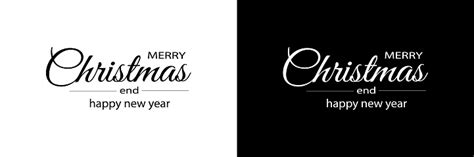 심플하고 우아한 메리 크리스마스와 새해 복 많이 받으세요 텍스트가 손글씨 글꼴로 되어 있습니다 블랙과 화이트 버전으로 제공됩니다