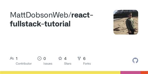 Github Mattdobsonwebreact Fullstack Tutorial