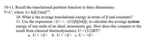 [solved] 2 problems 10 ] 1 recall the translational partition