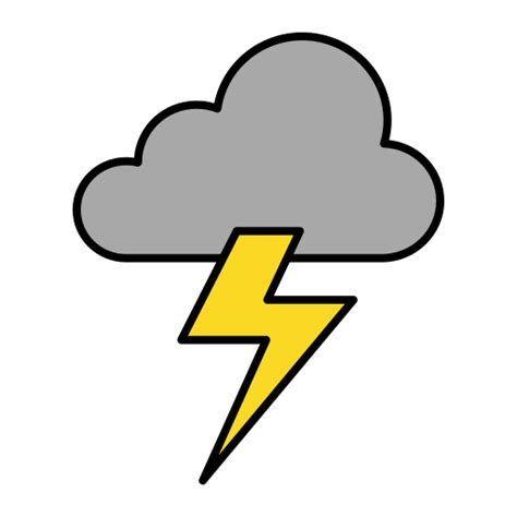 Thunder Generic Outline Color Icon