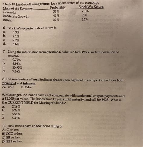 Solved Use The Following Information For Questions 6 And 7 Chegg Com