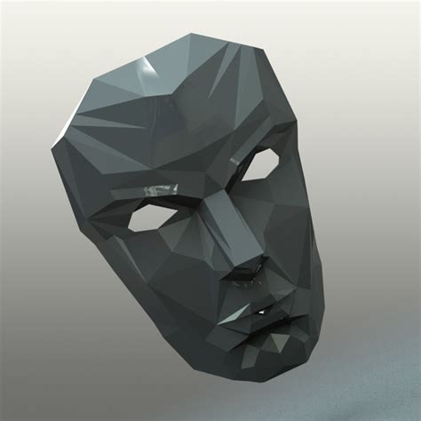 Download Obj File Poly Face Mask • 3d Printer Template ・ Cults