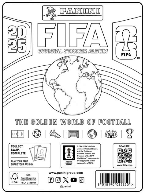 Cromos Para Colorear Álbum De Estrellas Del Mundial 2026 Orientacion