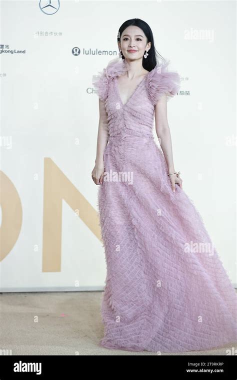 Chinese Actress Li Qin Attends The Vogue Activity In Shanghai China