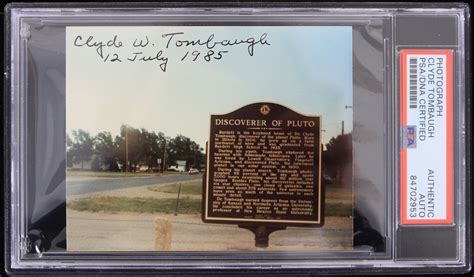 Lot Detail 1985 Clyde Tombaugh Discoverer Of Pluto Signed Photograph