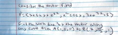 Solved Consider The Vector Field Chegg Com