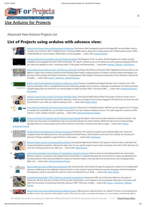 advanced view arduino projects list use arduino for projects 1 pdf
