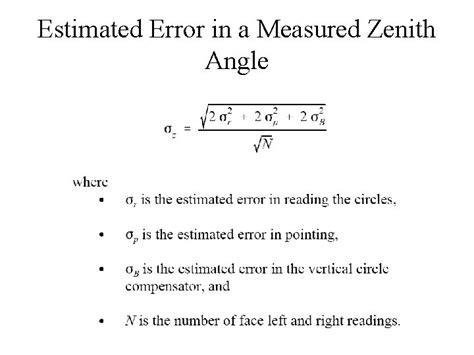 Angle Distance Traverse And Leveling Errors Angle Errors