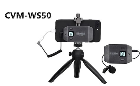 COMICA CVM-WS50(C) 6-Channels Smartphone Wireless Microphone with Mini ...