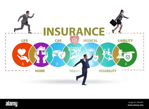 Concepto de los diferentes tipos de seguros Fotografía de stock Alamy