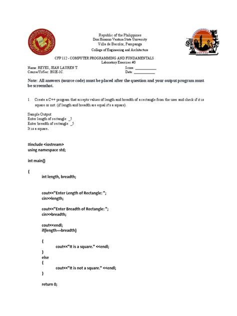 laboratory exercises 3 if pdf computer science software engineering