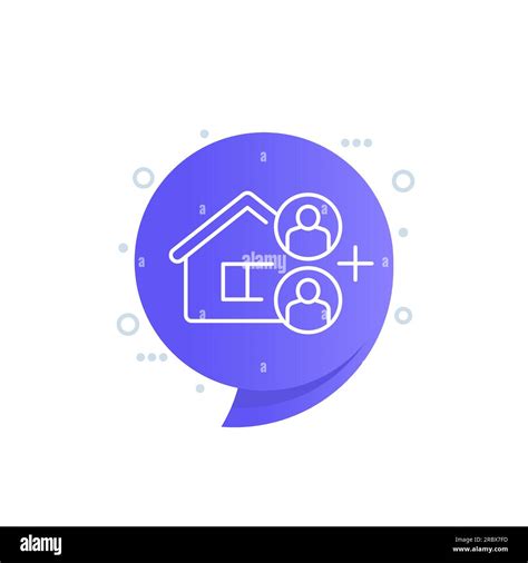 Tenants And House Icon Linear Vector Stock Vector Image And Art Alamy
