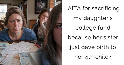 Aita For Sacrificing My Daughters College Fund Because Her Sister Just