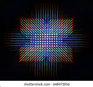 Photo Diffraction Pattern Led Array Light Stock Photo