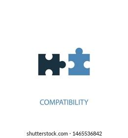 Compatibility Icon Simple Element Illustration Compatibility เวกเตอร