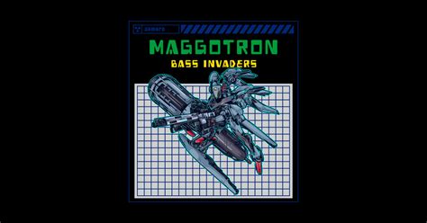 Maggotron Bass Invaders Version 1 Mecha Sticker Teepublic