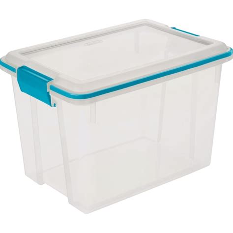 Sterilite 20 Qt Gasket Storage Box Stackable Plastic Bin With