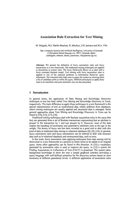Pdf Association Rule Extraction For Text Mining