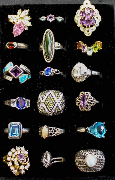 Lot Sterling Silver Rings