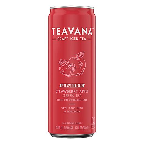 Teavana Iced Tea Green Strawberry Apple Unsweetened 12 Oz Ready To