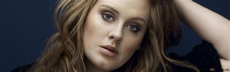Adele Music Star With Blonde Long Hair And Blue Background 2k Wallpaper
