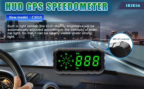 iKiKin Car HUD Head Up Display C3010 Affichage numérique Grande Police