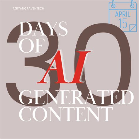 30 Day Ai Journey Ryan Craven Medium