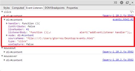 Returngis Comprobar Los Eventos Asociados A Un Elemento En Javascript
