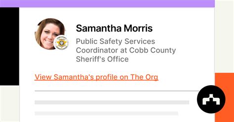 Samantha Morris Public Safety Services Coordinator At Cobb County