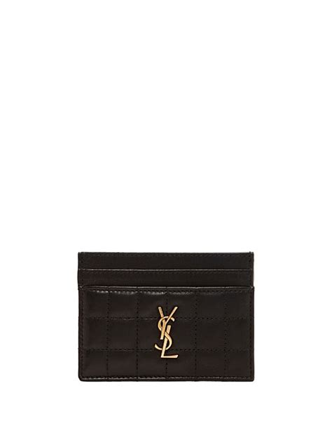 Saint Laurent Cassandre Matelassé Carré Card Case David Jones