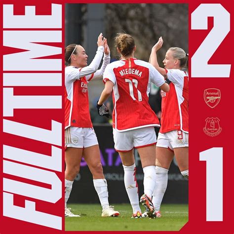 Arsenal Women Beat Everton 2 1 In The Wsl Rgunners