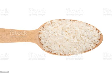 흰색 배경에 고립 된 나무로 되는 숟가락에 원시 재 스민 쌀 가득 찬에 대한 스톡 사진 및 기타 이미지 가득 찬 건강한