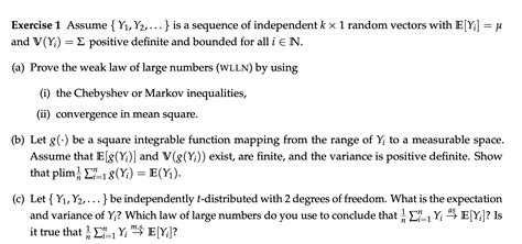 exercise 1 ﻿assume {y1 y2 dots} ﻿is a sequence of