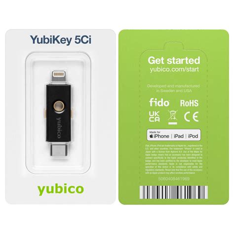 YubiKey 5Ci 2 Pack USB C Lightning Security Key Yubico