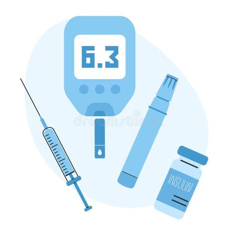 Glucose Level Test Tools Strip With Blood Drop Glucometer Syringe