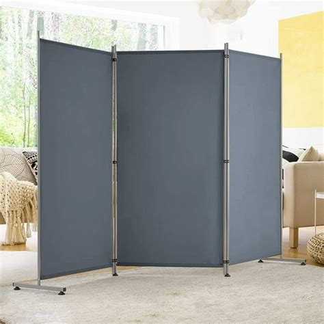 Yodolla 3 Panel Room Divider 6 Ft Tall Folding Privacy Screen Fabric
